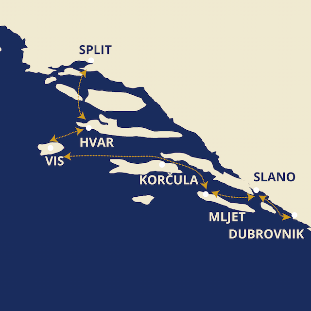 Adriatic Discovery Deluxe Cruise 2025 Dubrovnik - Split